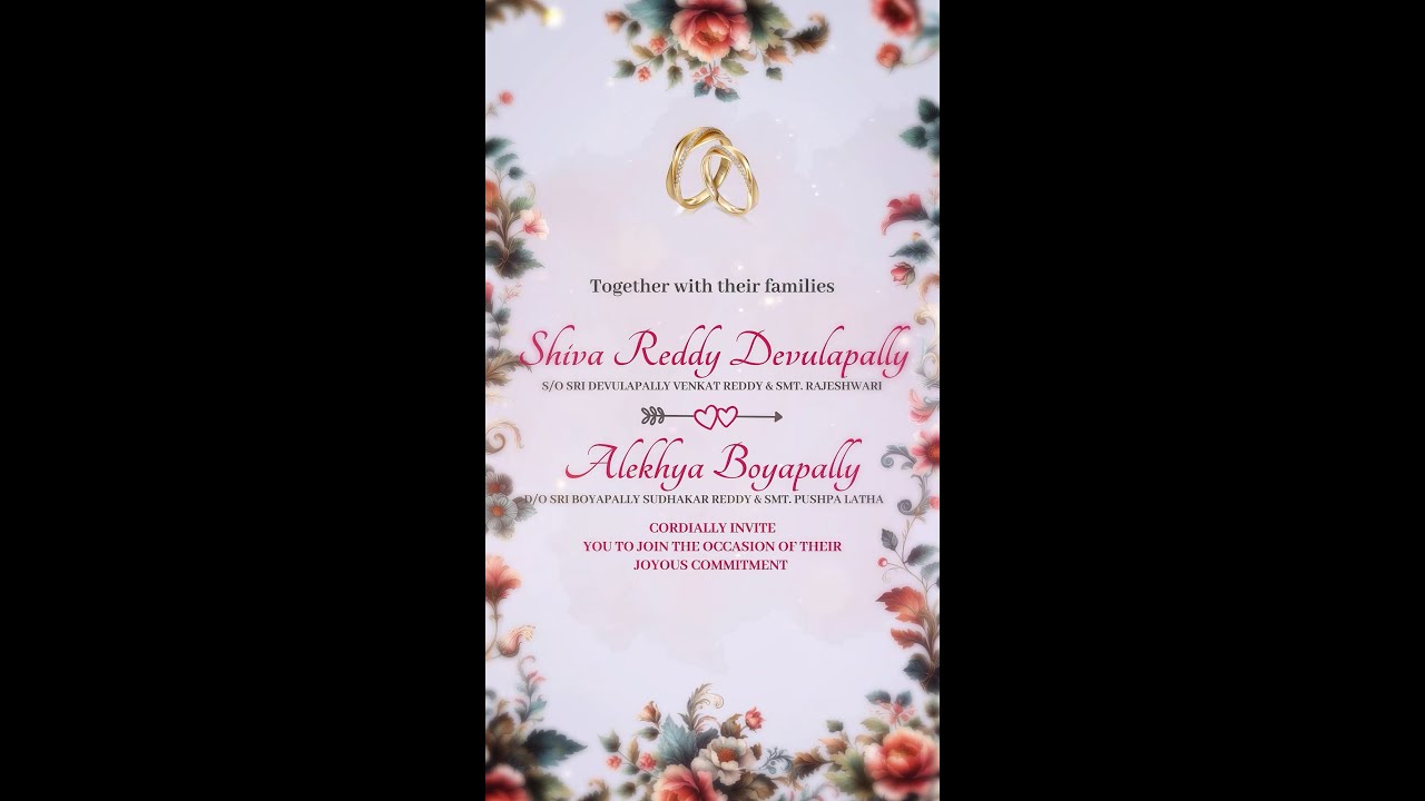 Live : Engagement Ceremony of Shiva Reddy Devulapally & Alekhya ...