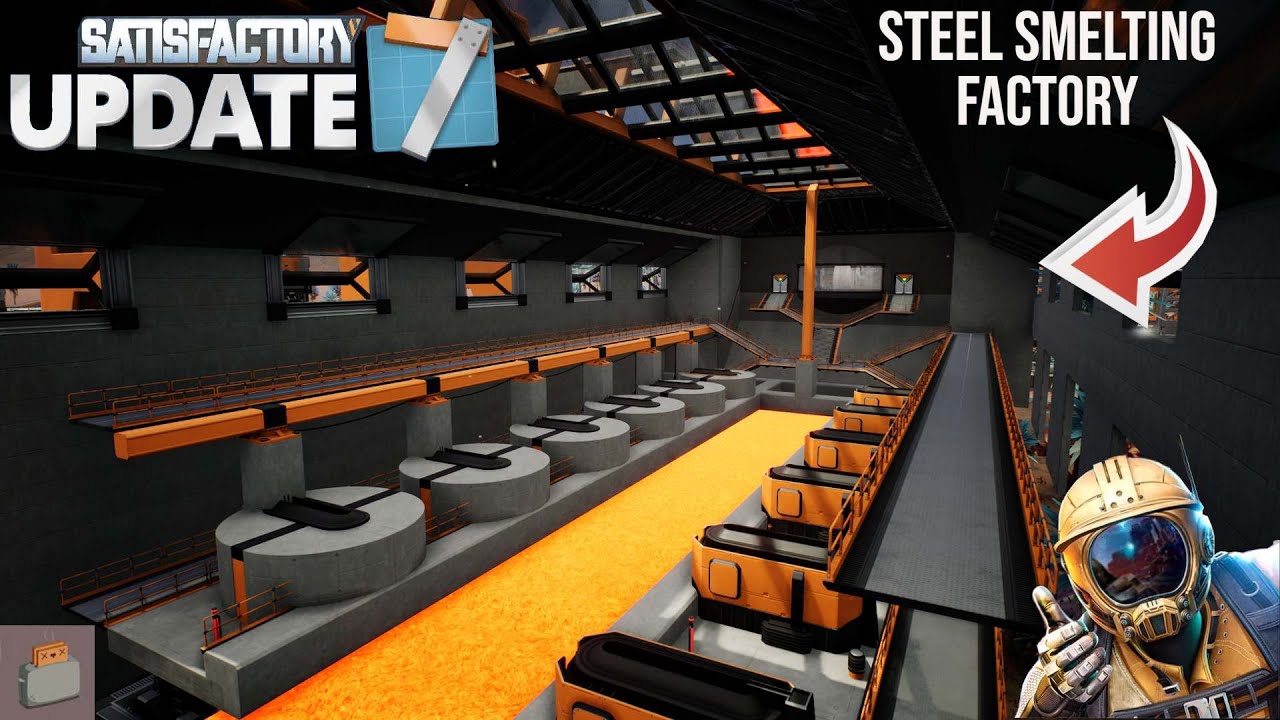 Working on my Steel Smelting Factory | Satisfactory Live Update 7 ...