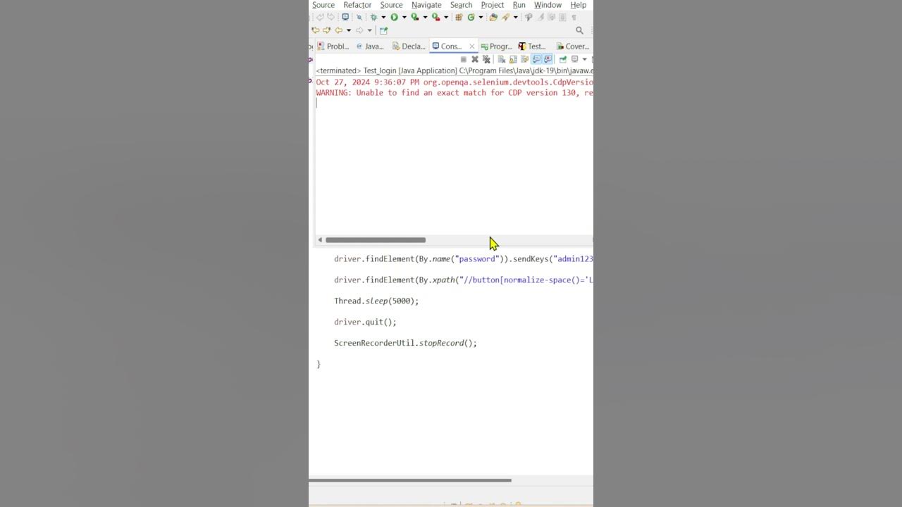 Unable to find an exact match for CDP version 130, returning the closest version; found: 129 ...