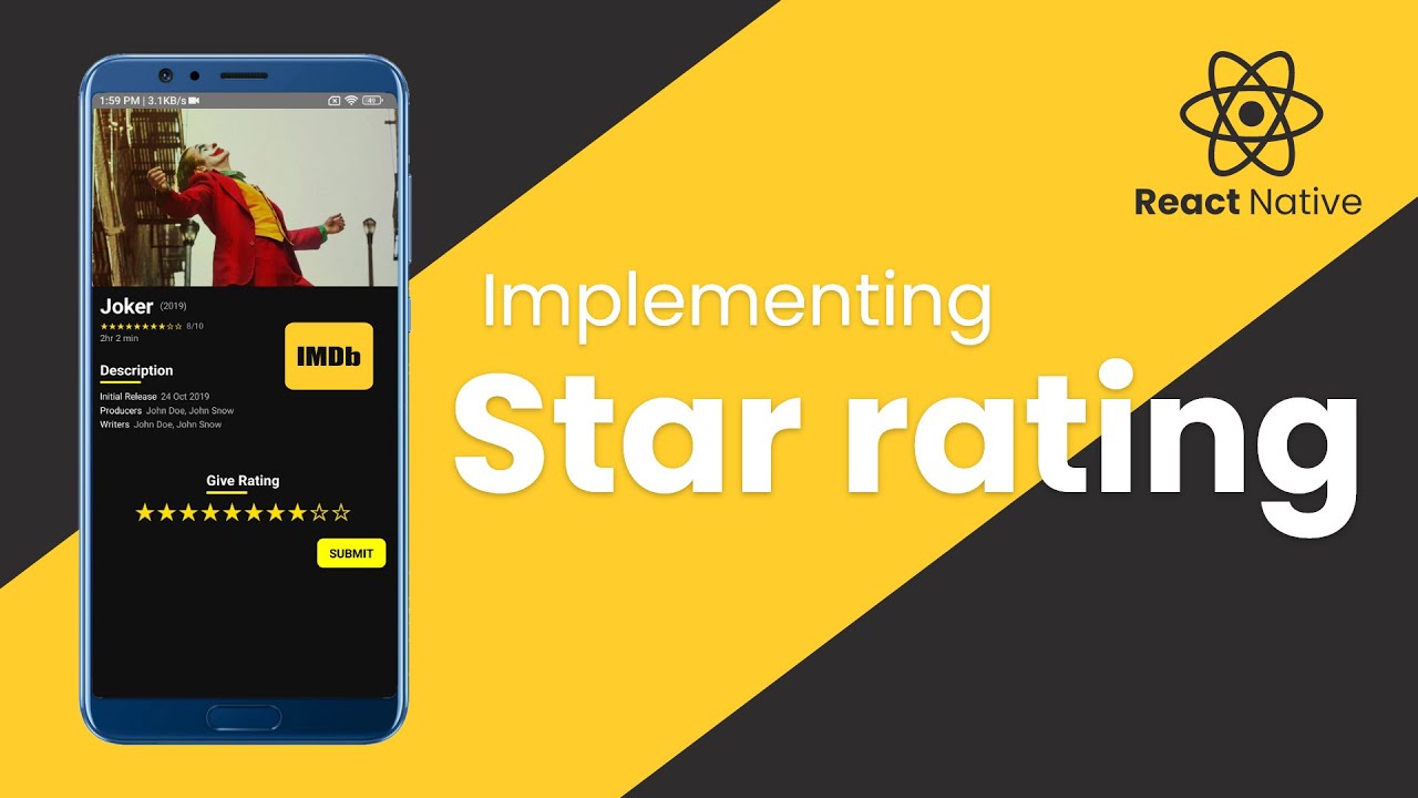 Implementing Star Rating In React Native YouTube Implementing Star Rating In React Native YouTube