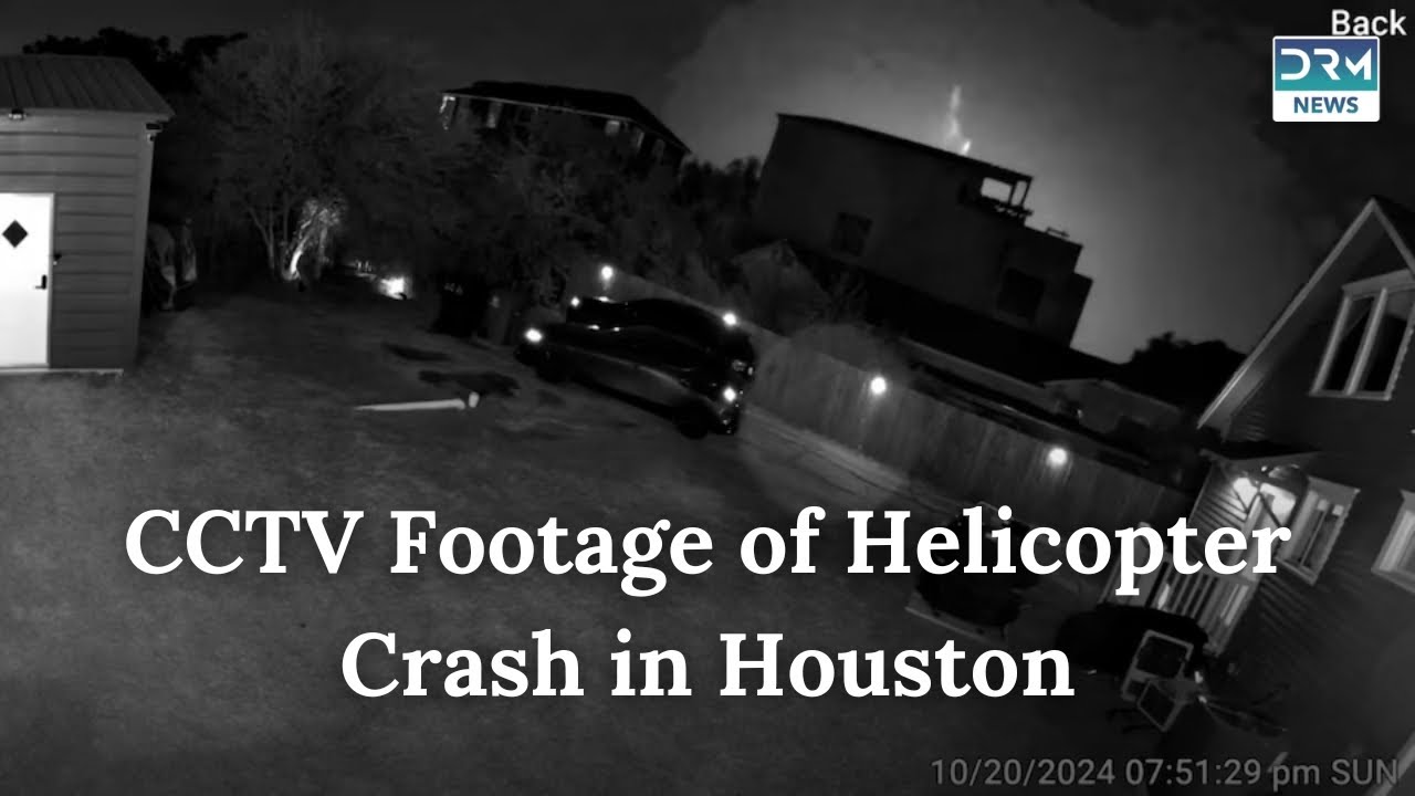 CCTV shows moment helicopter crashes into radio tower in Texas | AP1G ...