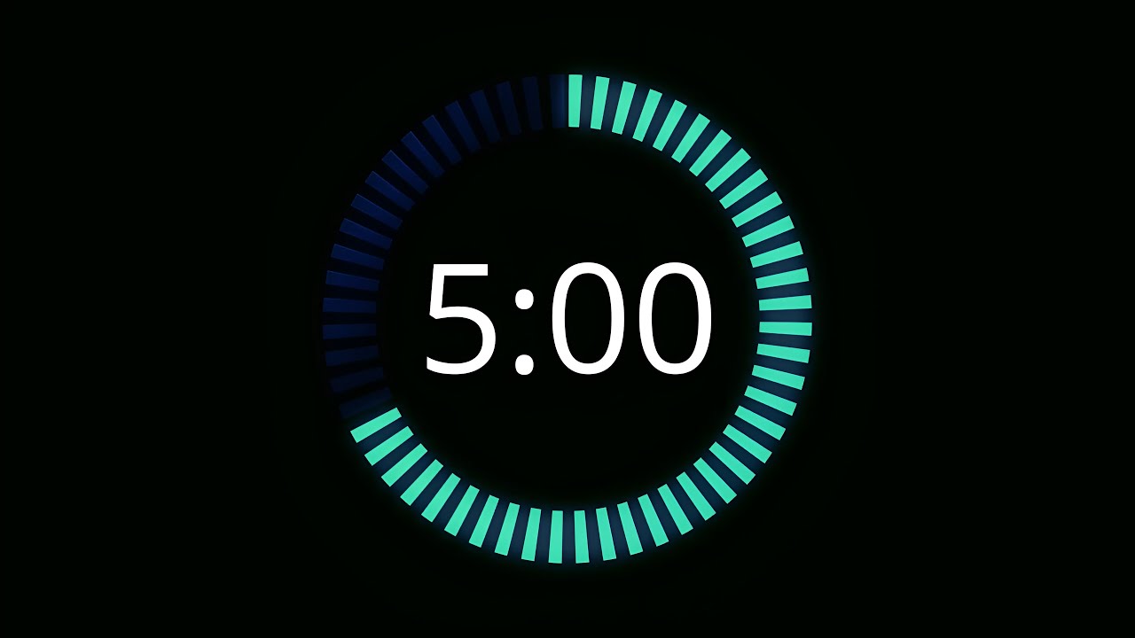 5 Minute Countdown Timer [Blue] - YouTube