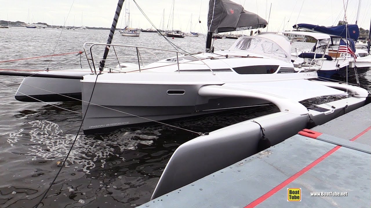 2016 Dragonfly 28 Performance Trimaran - Quick Walkaround - 2016 ...