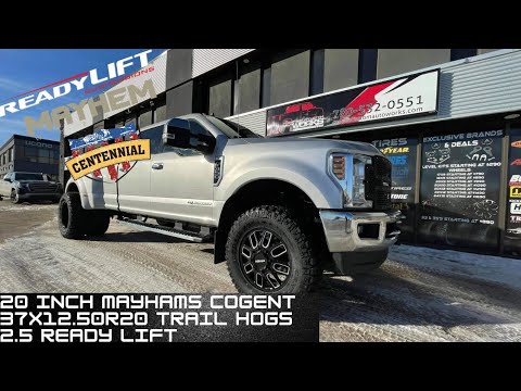 2019 Ford F350 Dually Mayhem Cogent dually Wrapped in 37x12.50r20 with ...