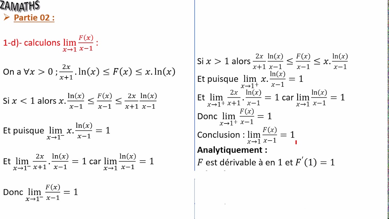 étude d'une fonction définie par une intégrale (Exemple 01) - YouTube