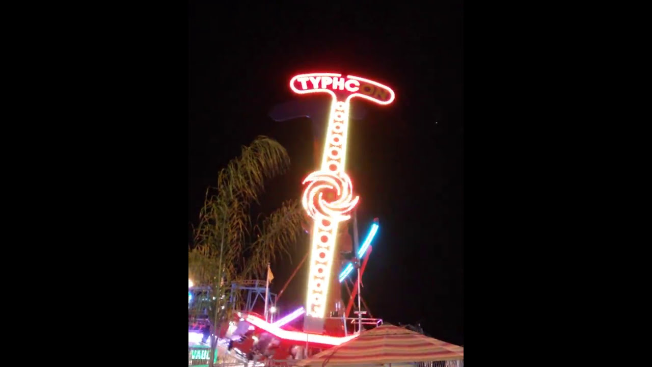 Santa Cruz Beach Boardwalk / new ride Typhoon - YouTube