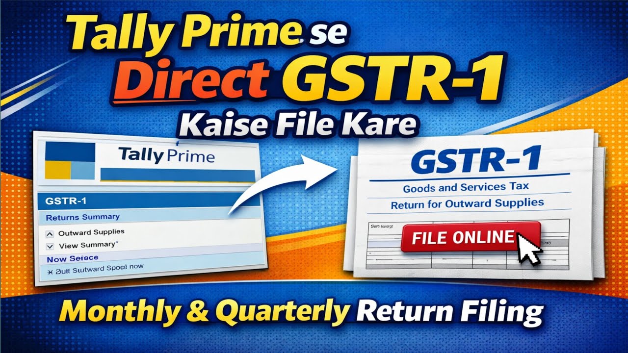 GSTR 1 Return filing | GSTR 1 Direct Upload Tally Prime To GST Portal ...
