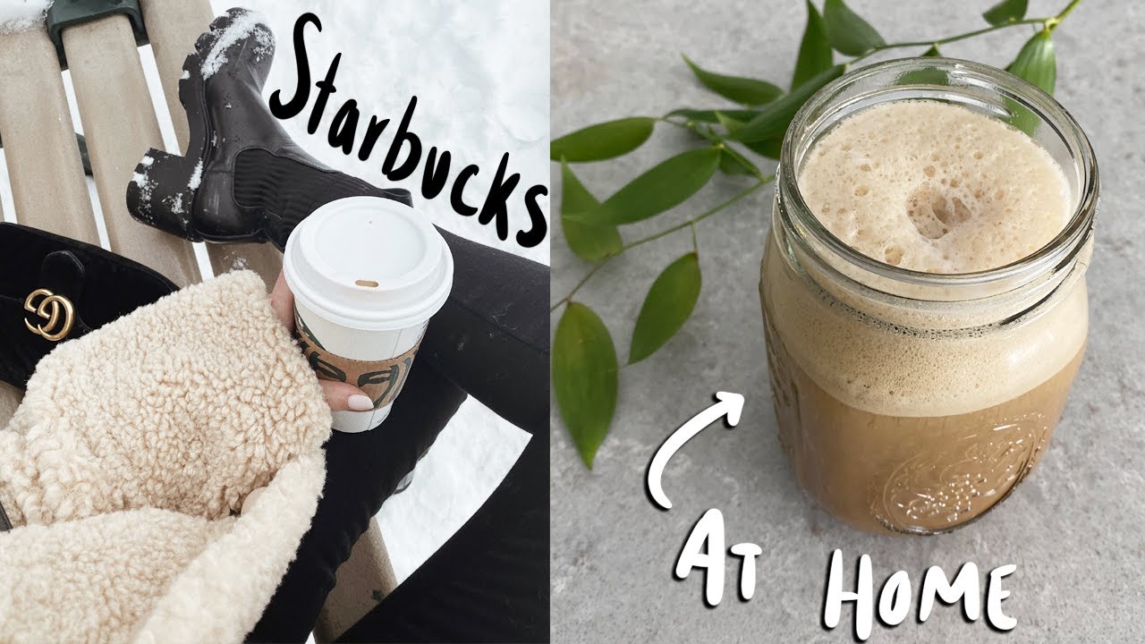 making DIY starbucks drinks at home (honey oat latte)!!! - YouTube