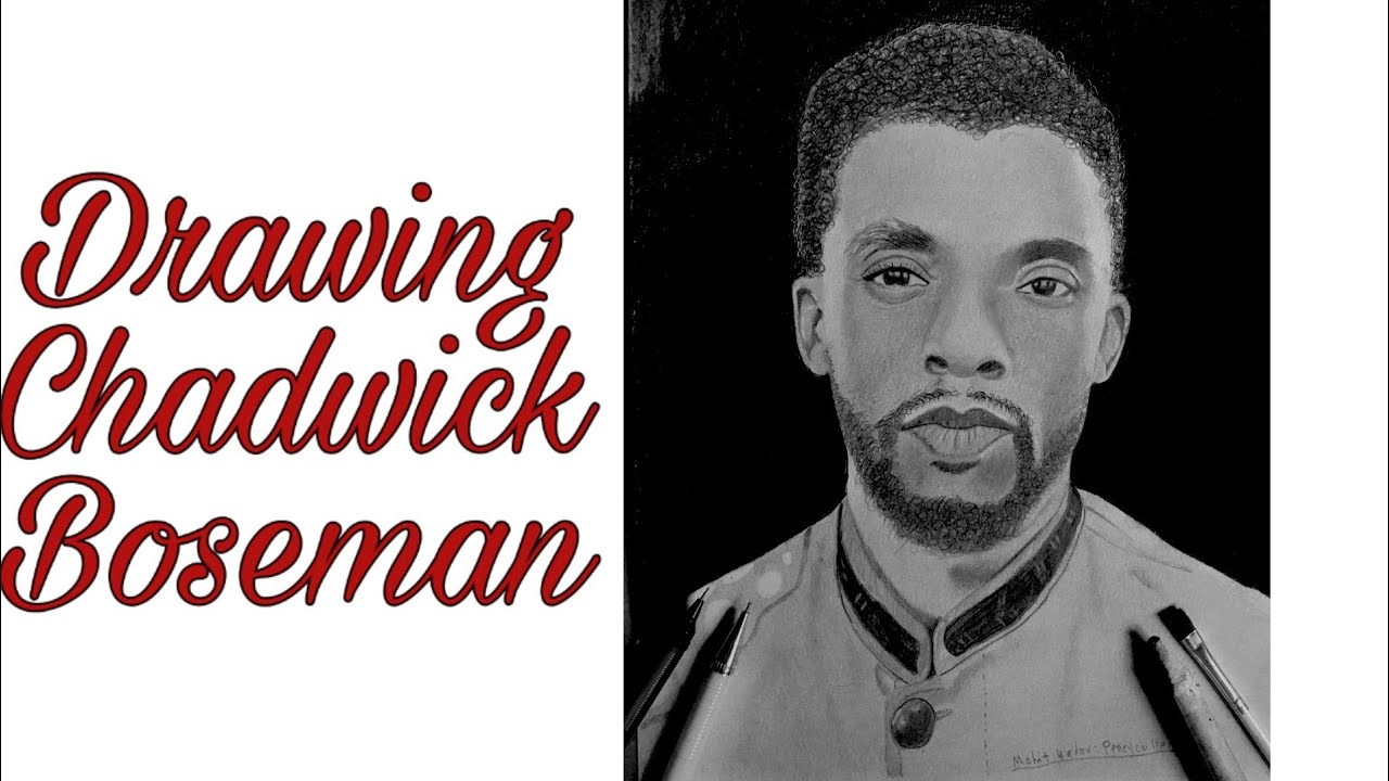 Drawing Chadwick Boseman (Black Panther) - YouTube