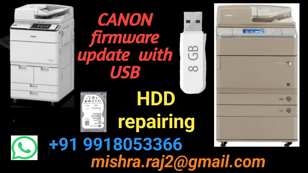 CANON IR-ADV FIRMWARE INSTALL / UPDATE THROUGH USB - YouTube