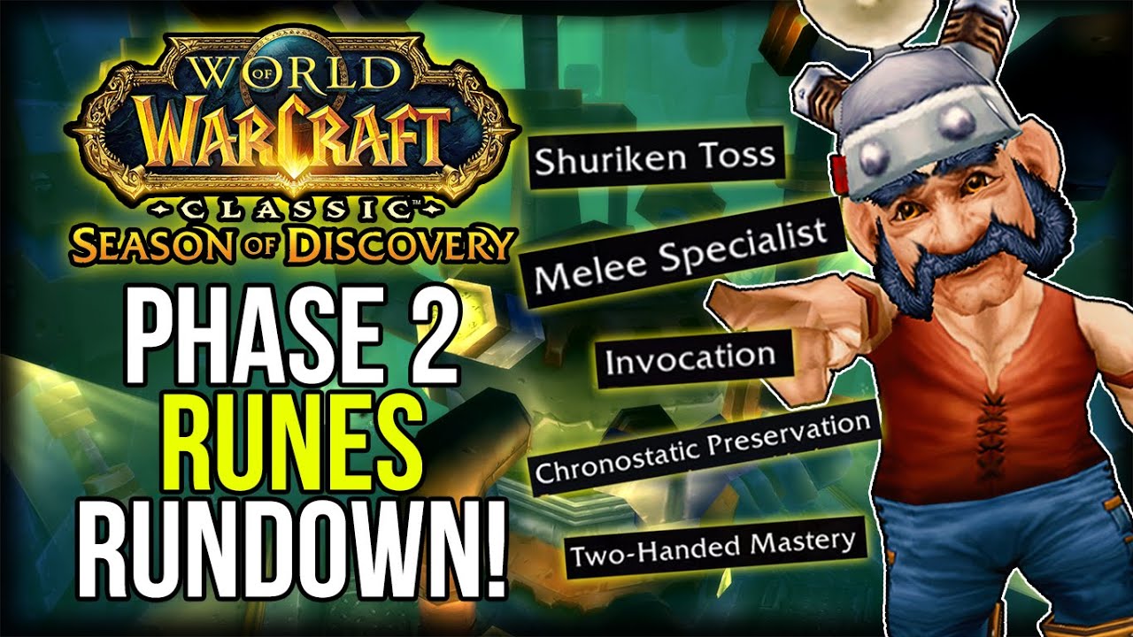 ALL (confirmed) Runes For Phase 2 | Season of Discovery | Classic WoW ...