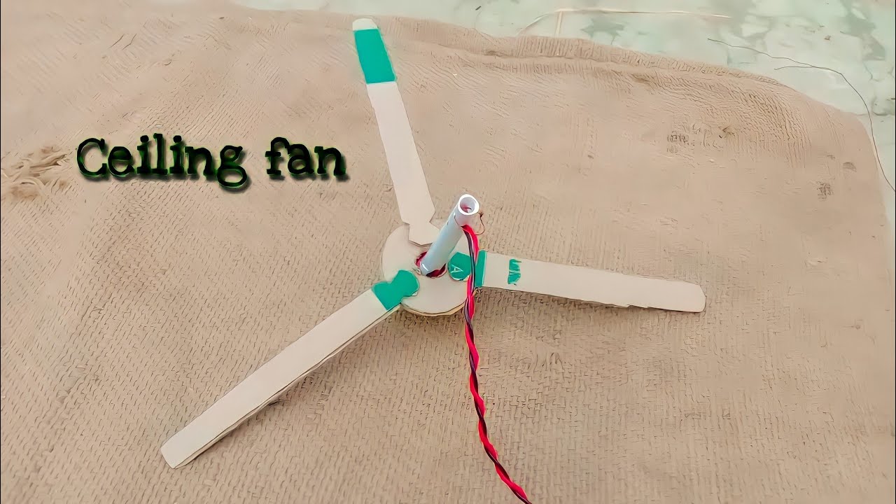 How to make a ceiling fan || 12 volt dc ceiling fan || homemade DC ...