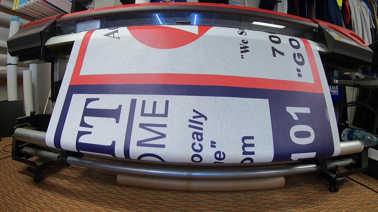 Banner Printing on a Roland Rx-640 | Jason Hogan Designs - YouTube