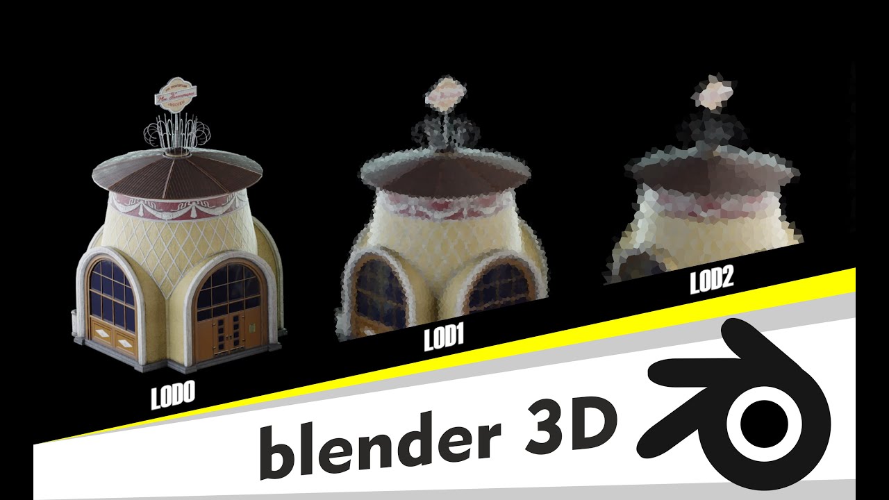 Creating a 3d kiosk "Mos-haberdashery" - Timelapse (blender, Substance 3D Painter) +LODs - YouTube