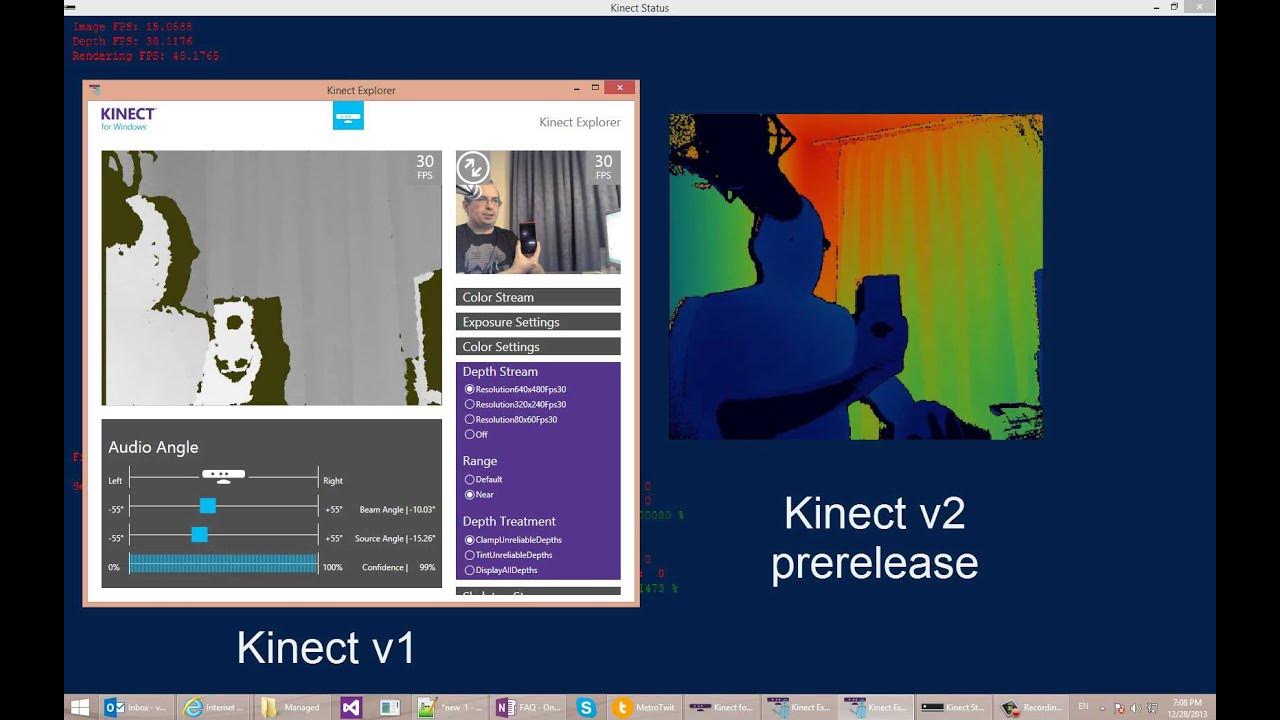 Kinect v1 vs Kinect v2 - YouTube