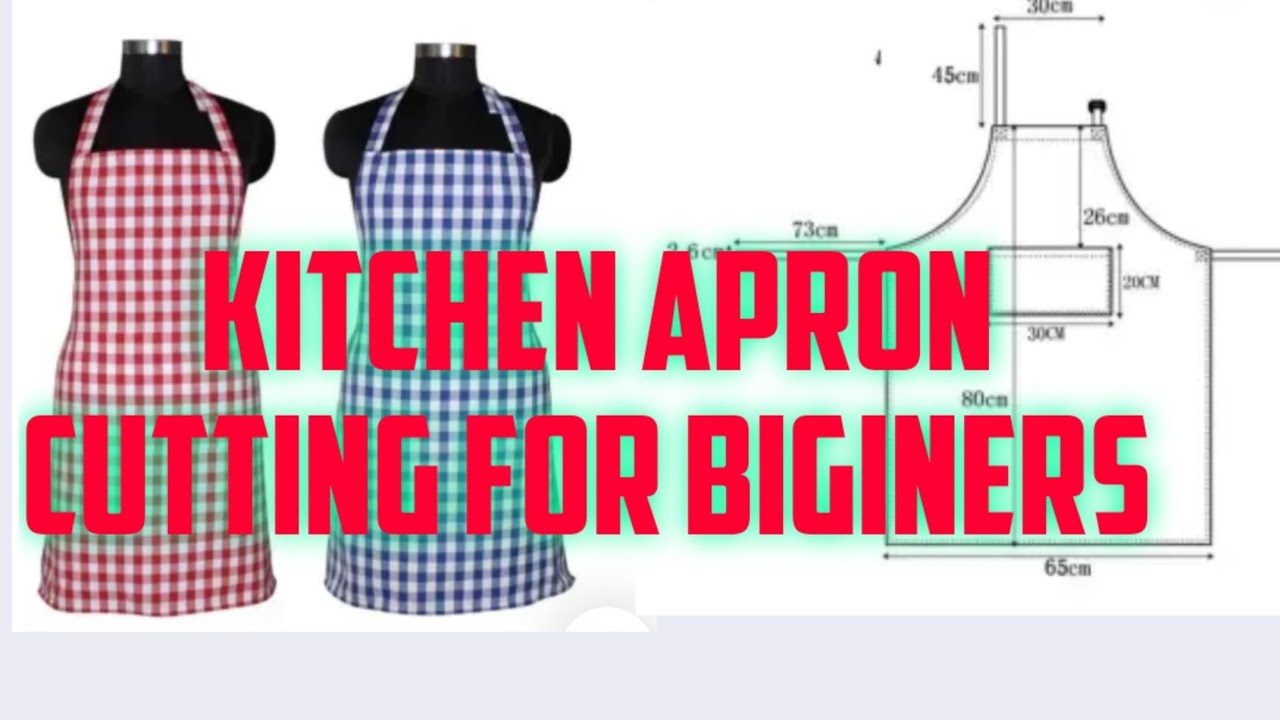 Kitchen apron stitching and cutting - YouTube