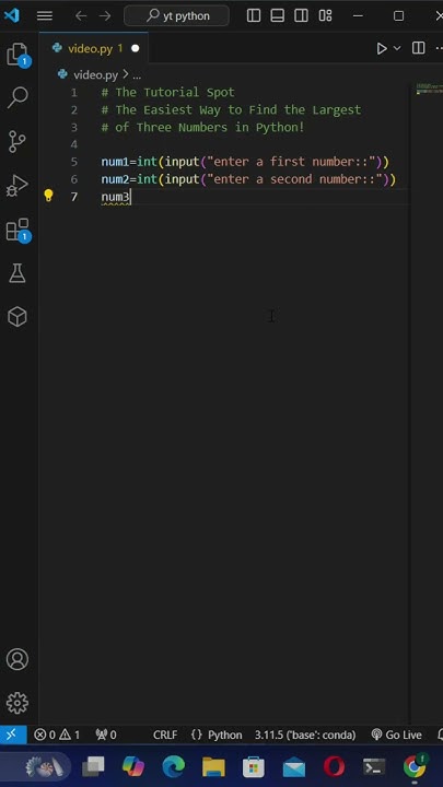 The Easiest Way to Find the Largest of Three Numbers in Python! # ...