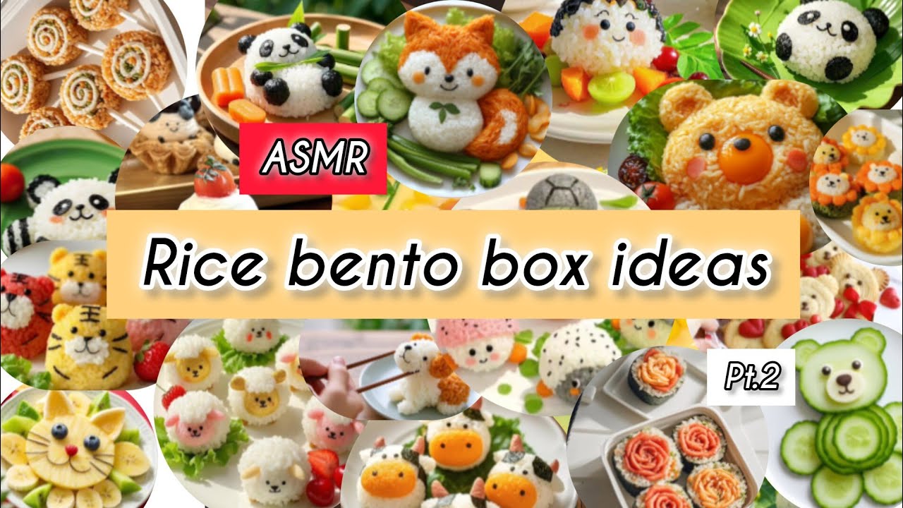 ASMR BENTO Rice Box Ideas | unique Food designe pt.2 - YouTube