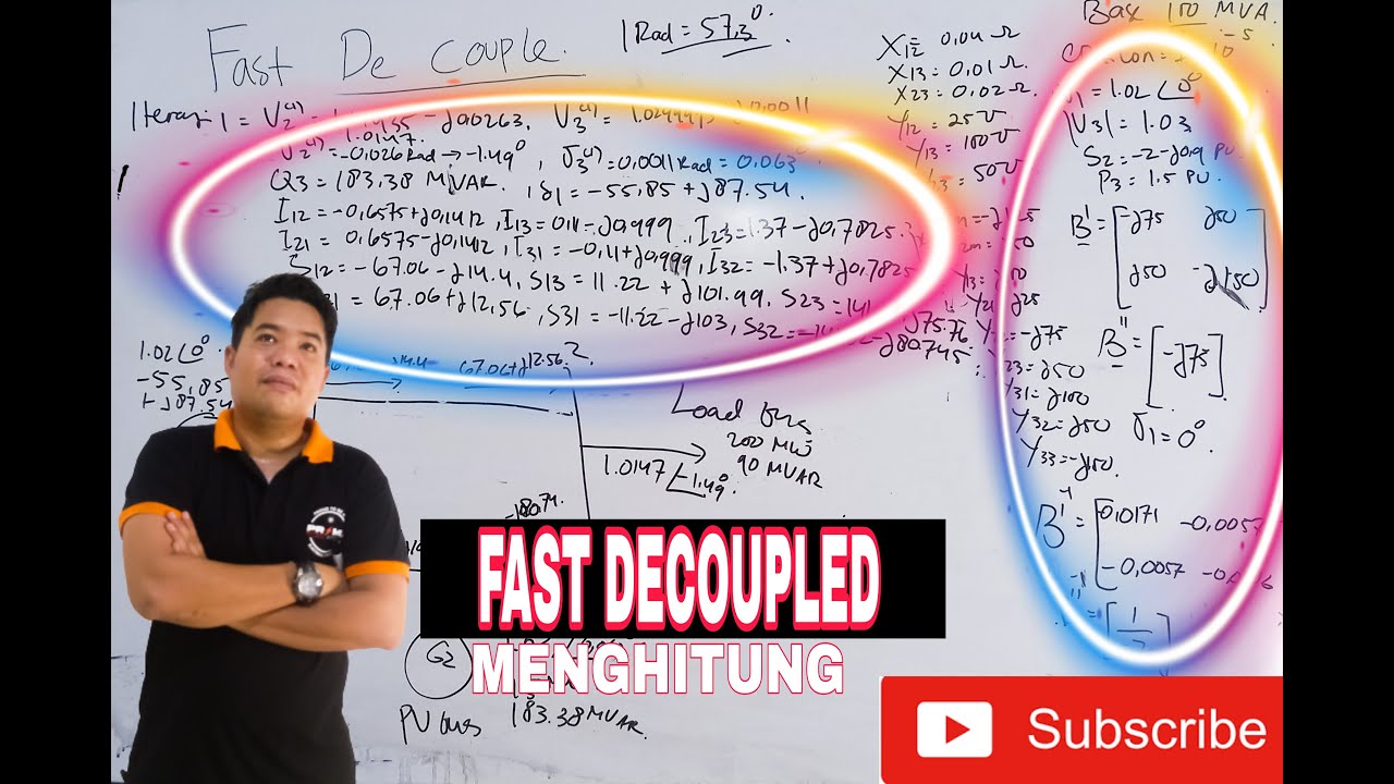 Aliran Daya Metode Fast DeCoupled - Contoh Soal - YouTube