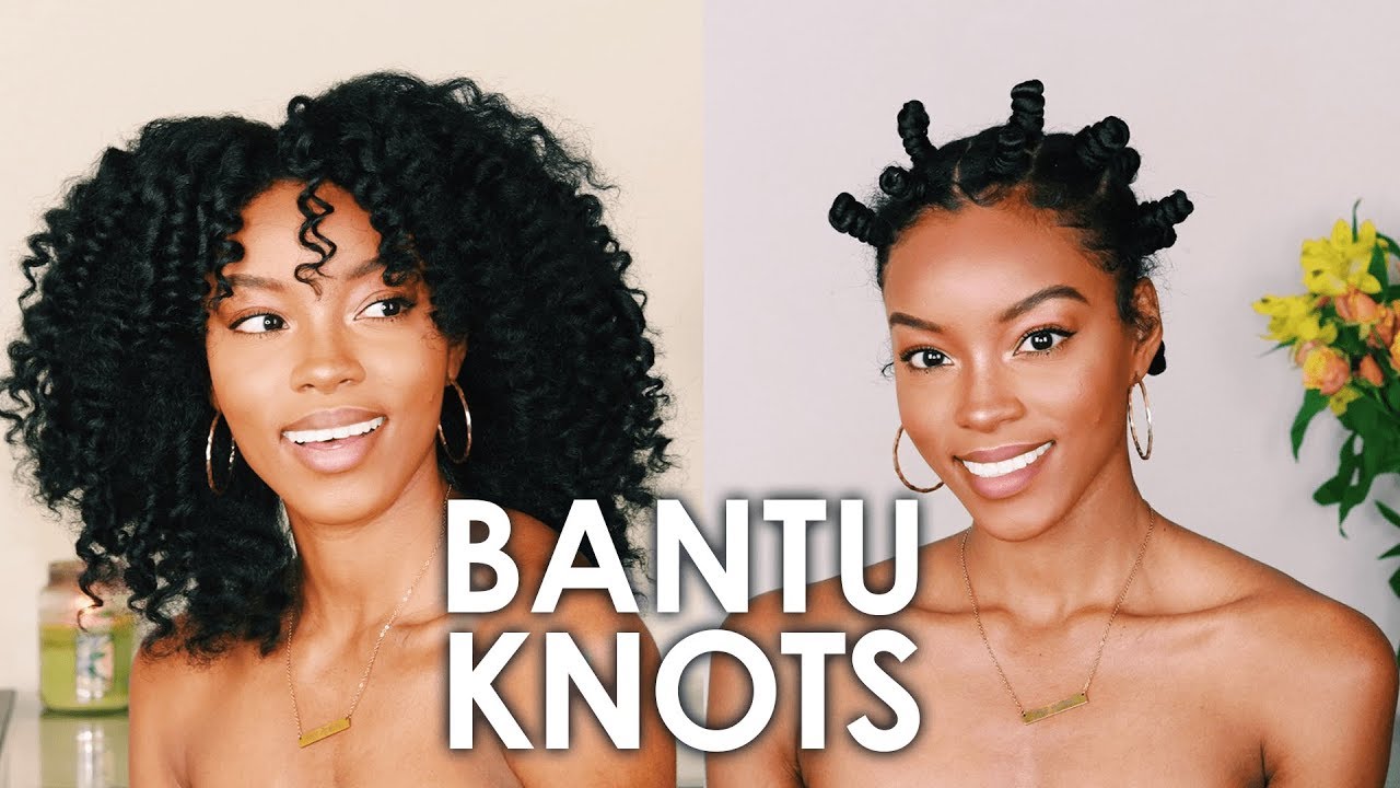 BANTU KNOTS ON STRETCHED NATURAL HAIR | Slim Reshae - YouTube