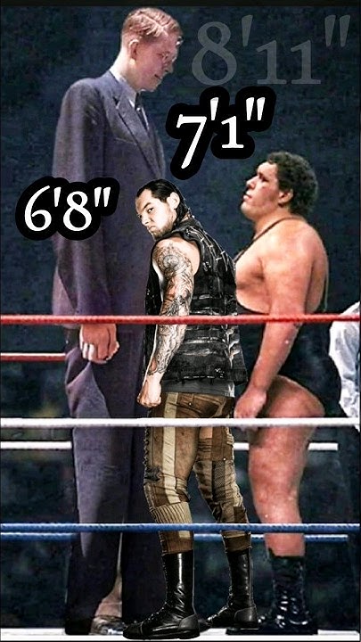 BARON CORBIN ANDRE THE GIANT AND ROBERT WADLOW FACE TO FACE #shorts - YouTube