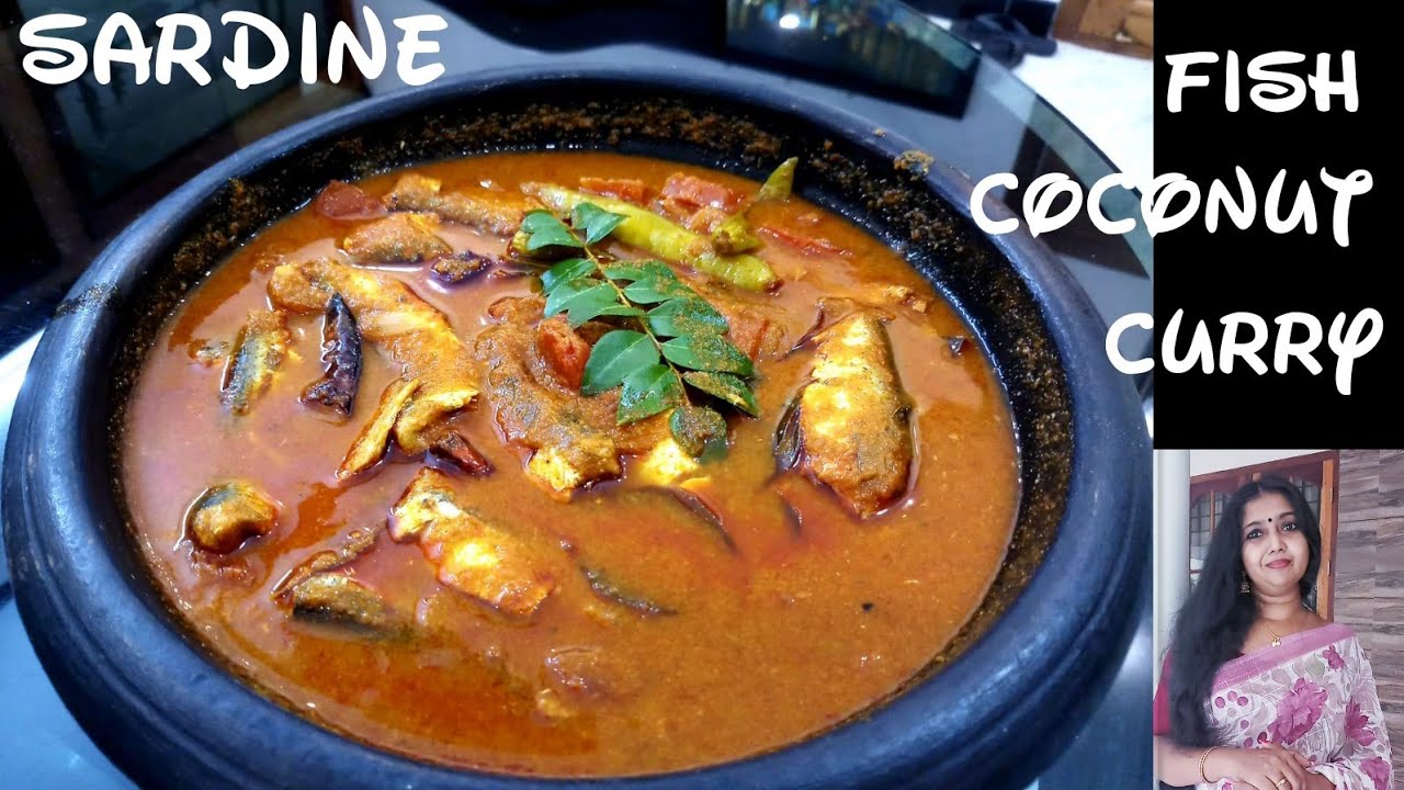 Sardine Coconut Fish Curry/Kerala Style Mathi Curry Recipe With English ...