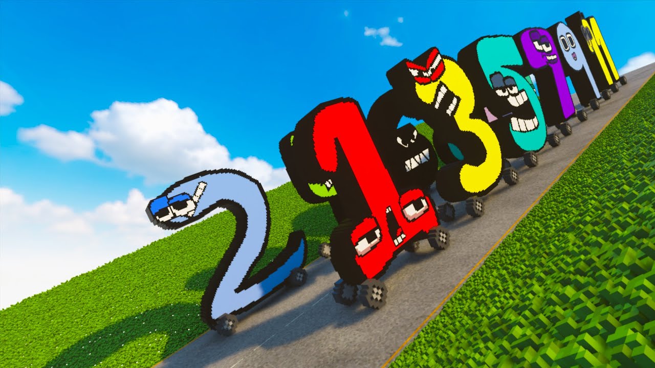 Number Lore Cars Take on the Down of Dead Challenge in Teardown - YouTube