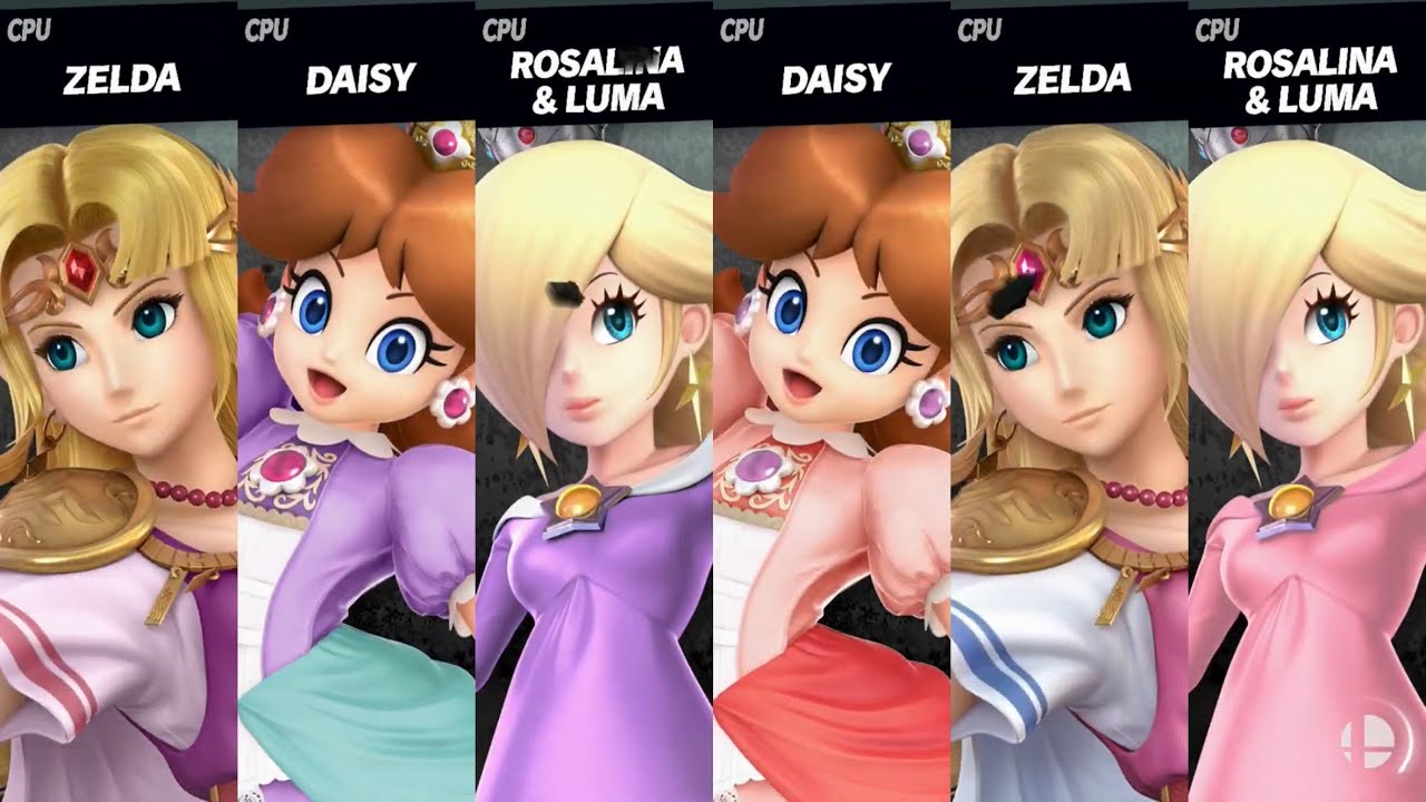 Super Smash Bros. Ultimate - Zelda VS Daisy VS Rosalina VS Daisy VS ...