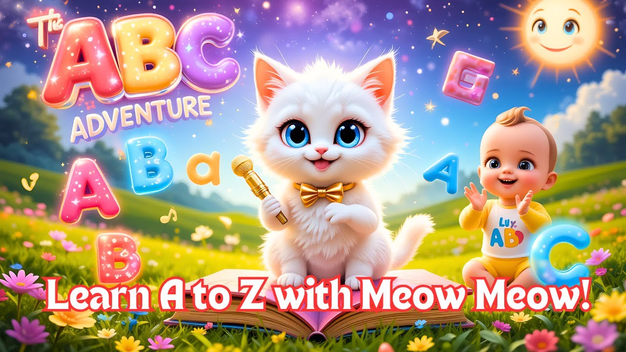 **"Meow Meow's ABC Song Adventure! 🐱🎵 Learn A to Z with the Cutest Cat ...