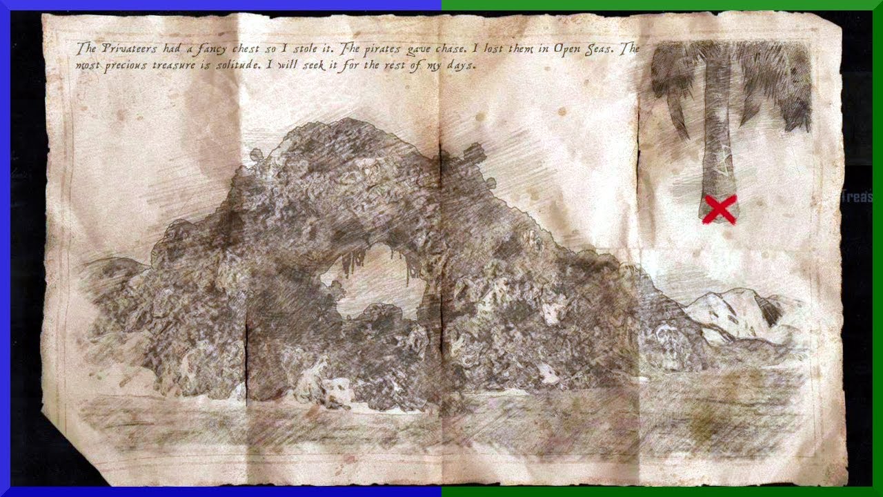 Skull and Bones - Open Seas (Old) Treasure Map Location (Privateers ...