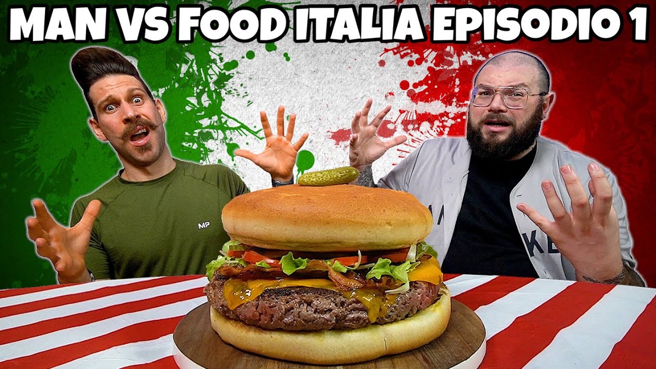 "MAN VS FOOD ITALIA" episodio 1 - SASQUATCH BURGER CHALLENGE - YouTube