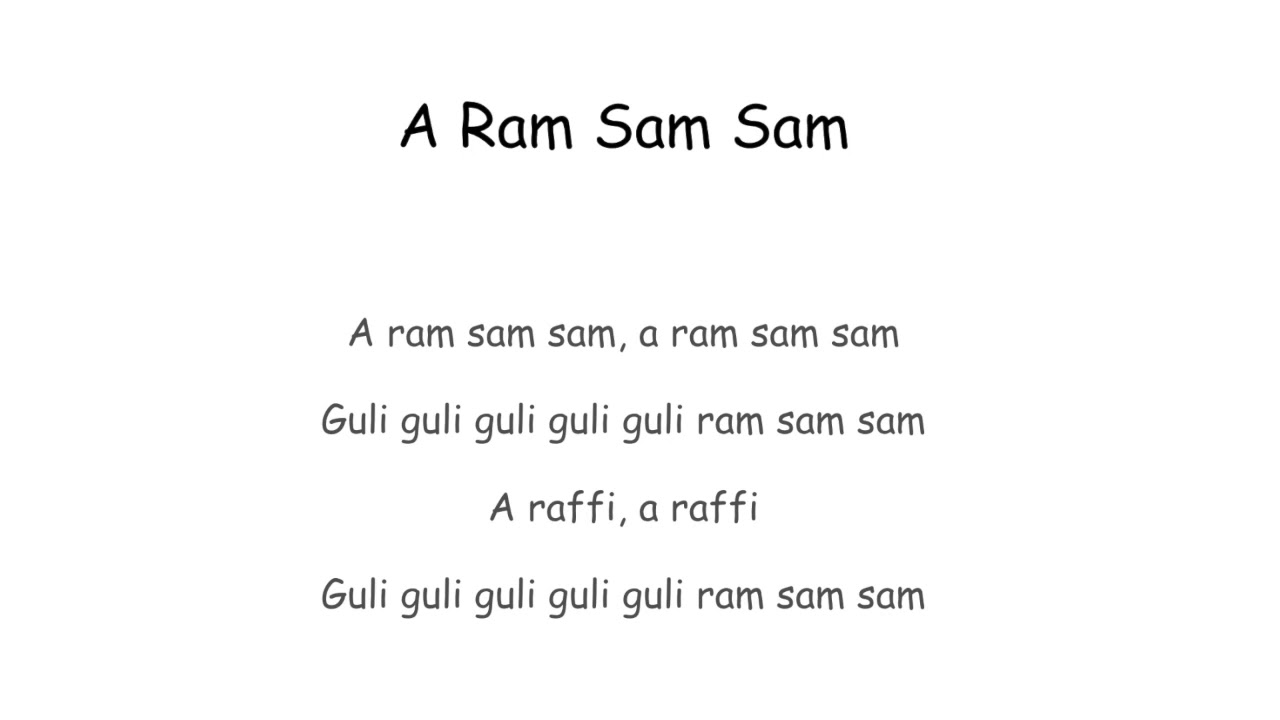 A Ram Sam Sam: Vocal Warm-up/Round - YouTube