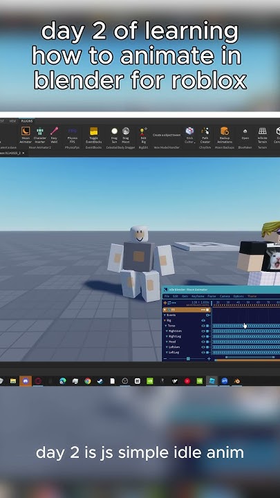 day 2 of animating in roblox #blender #roblox #animation #day1 #easy #everyday # ...