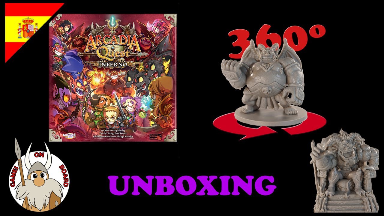 Arcadia Quest Inferno | Unboxing (ESPAÑOL) | Juego de mesa | Games On ...