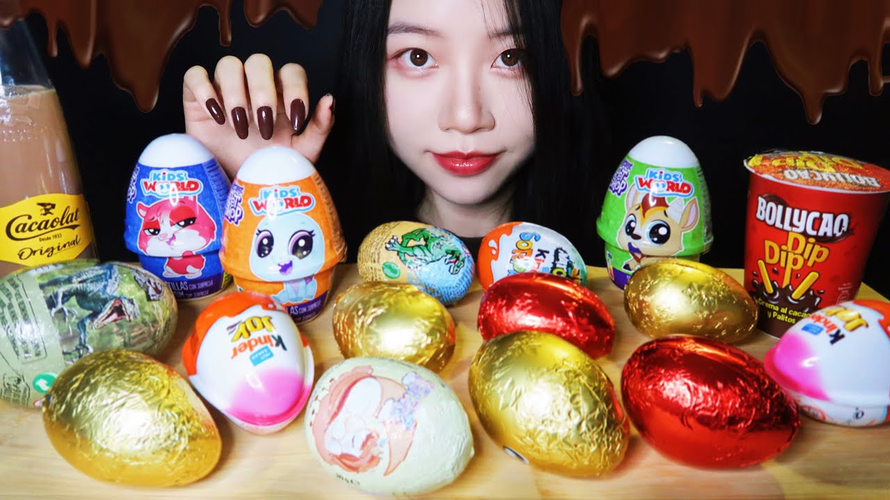 Asmr Chocolate Surprise Eggs🐣dessert Mukbang 디저트 먹방🍫 Youtube