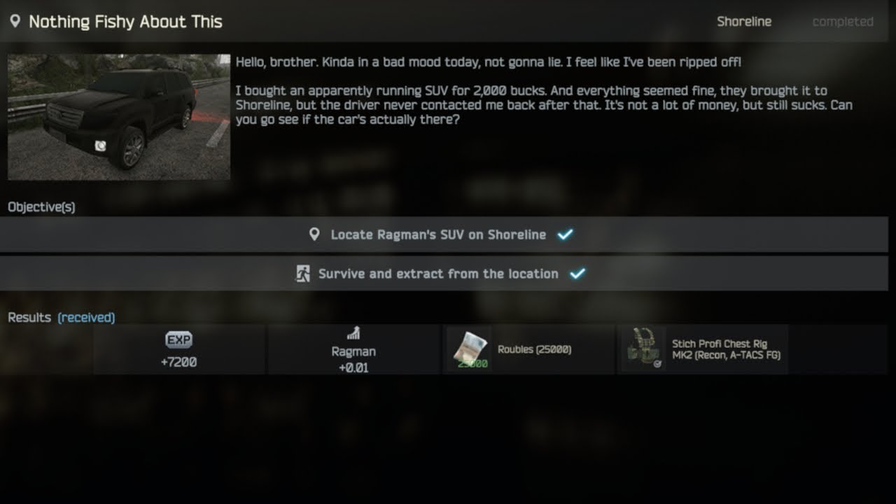 Escape From Tarkov - Nothing Fishy About This - Quick Task Guide - YouTube