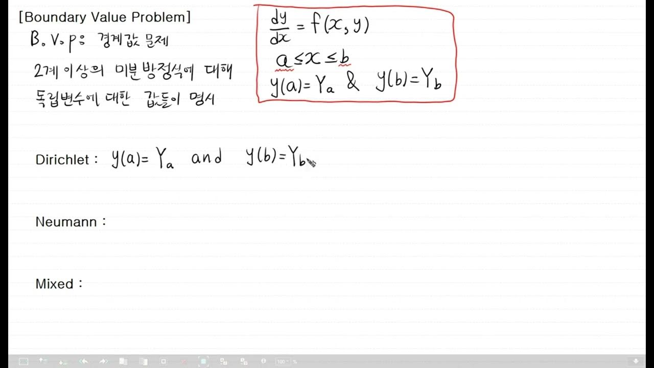 [사마귀 수치해석] 38. Boundary Value Problem 개요 - YouTube