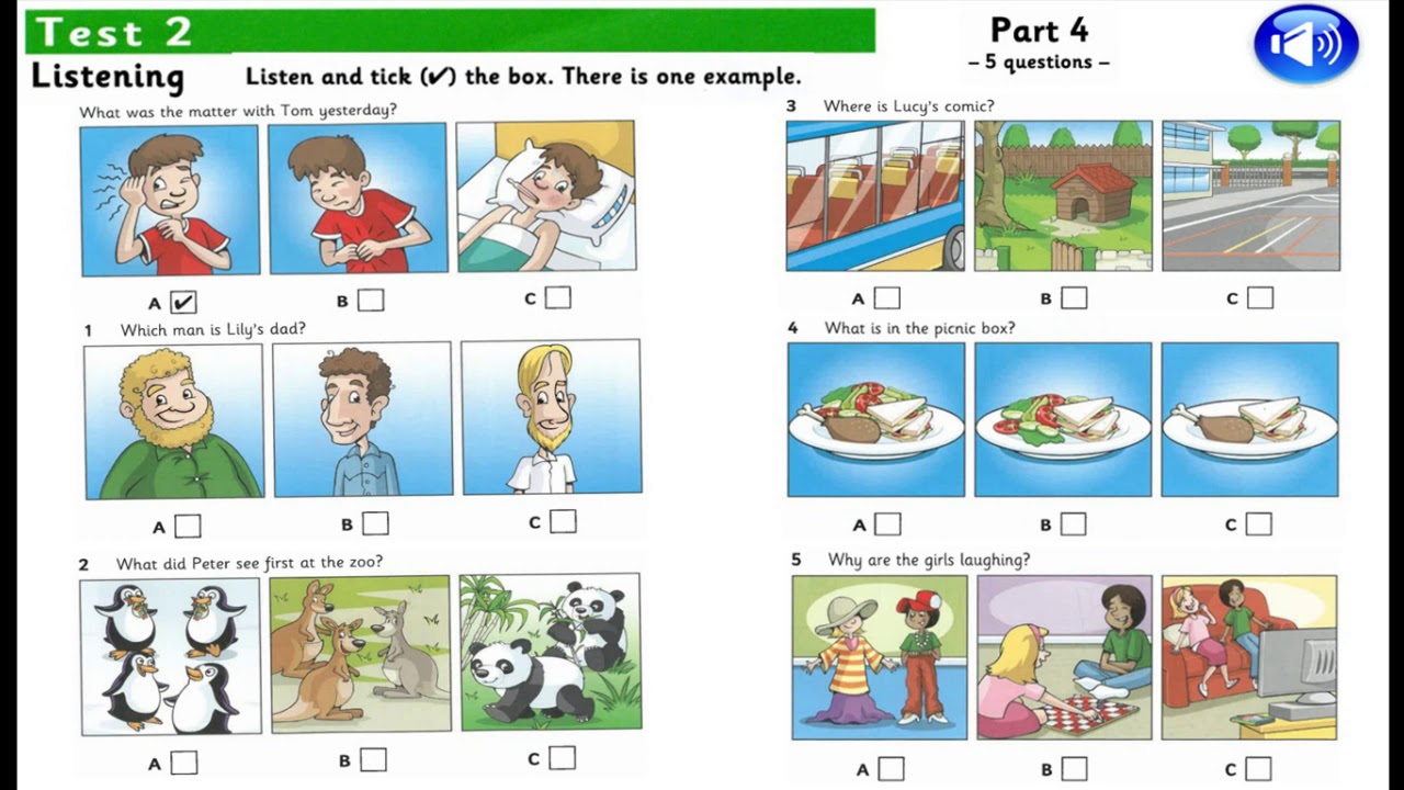 MOVERS 3 TEST 2 PART 4 - YouTube