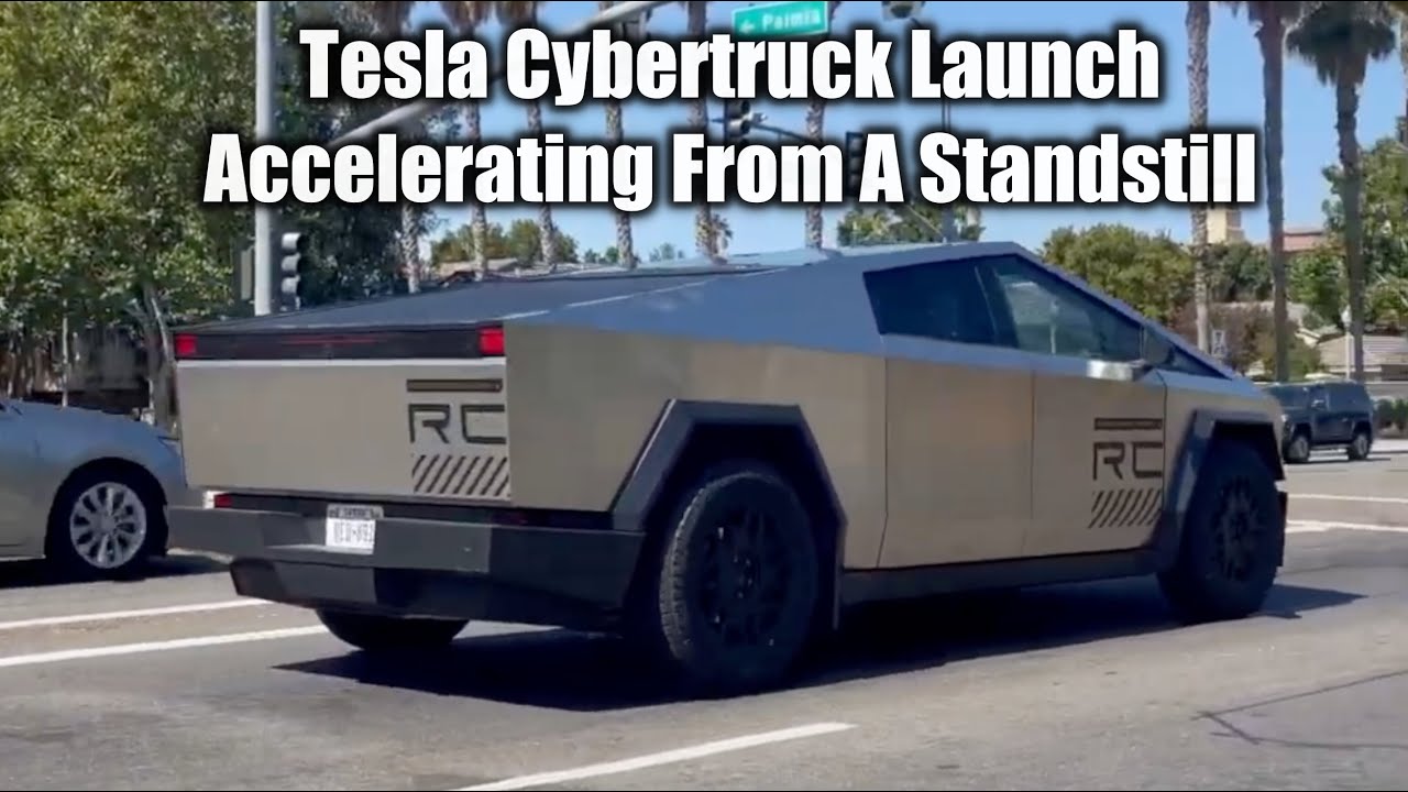 Tesla Cybertruck Launch Accelerating From A Standstill - YouTube