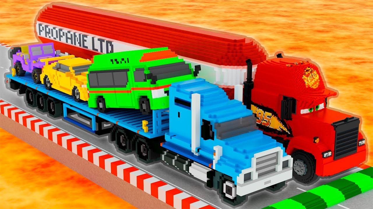 Double Flatbed Trailer Truck vs Speedbumps in Teardown #5 - YouTube