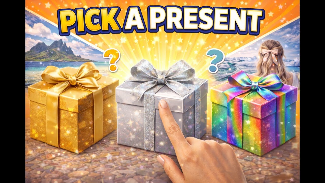 Pick a present! Gold, silver or rainbow - YouTube