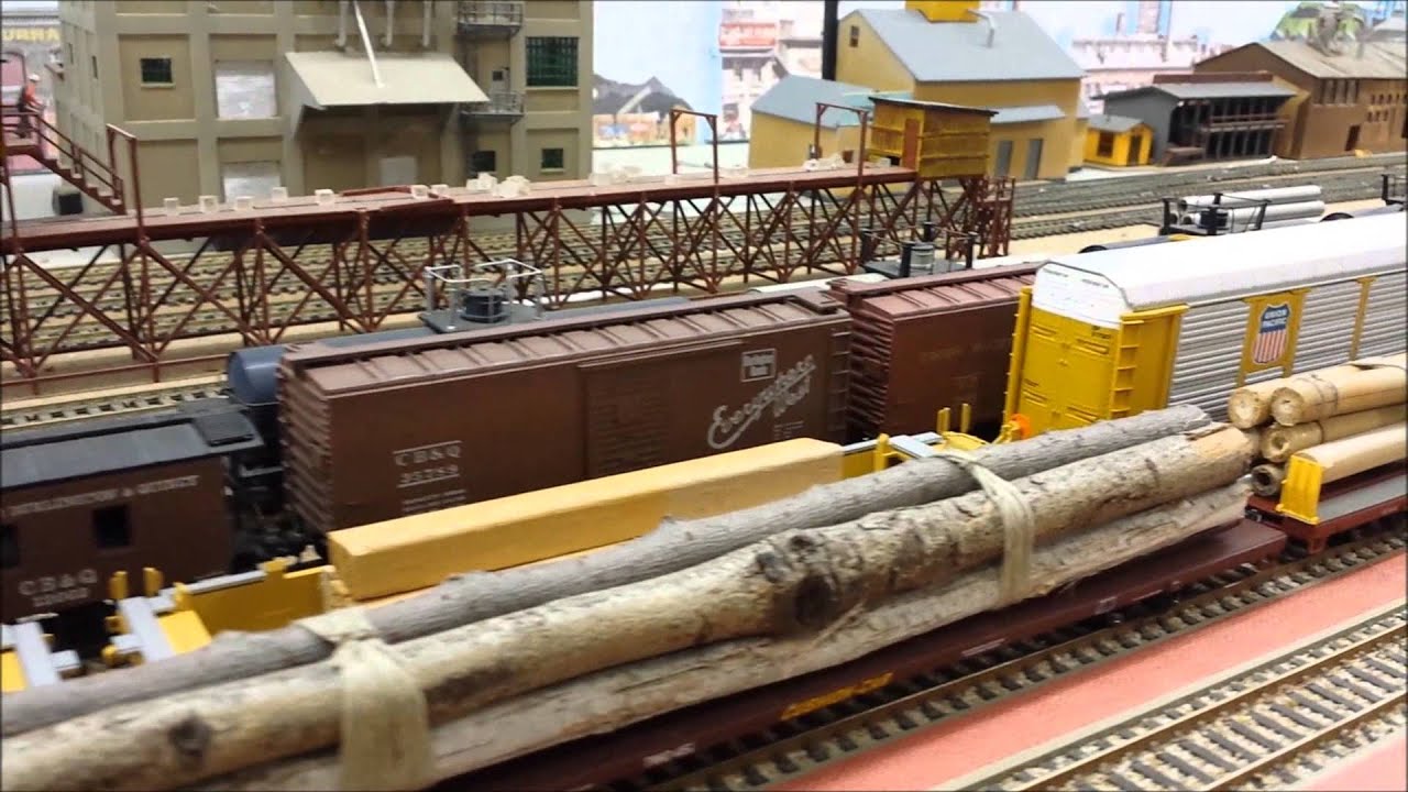 Outer Harbour model railroad HO scale club layout - YouTube