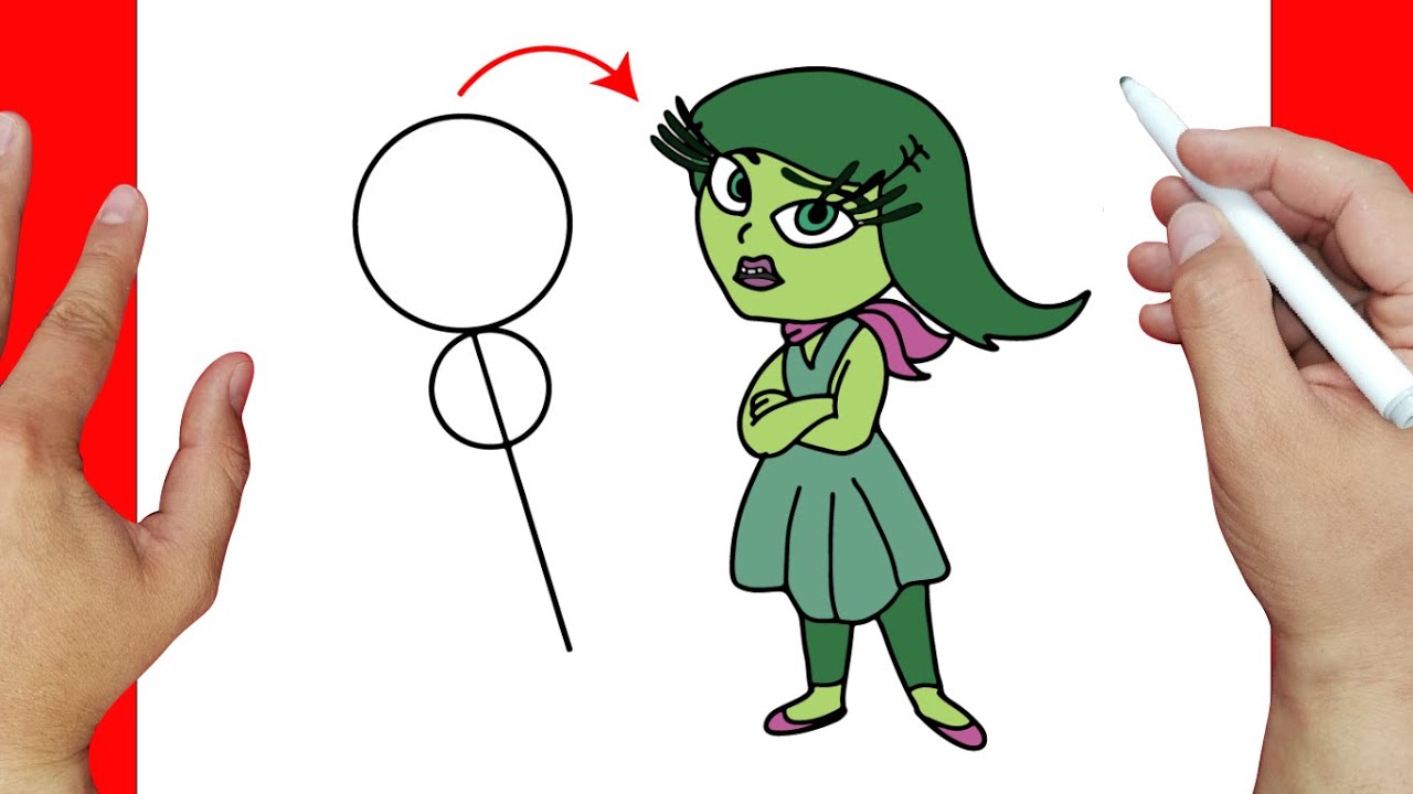 HOW TO DRAW DISGUST FROM INSIDE OUT - YouTube