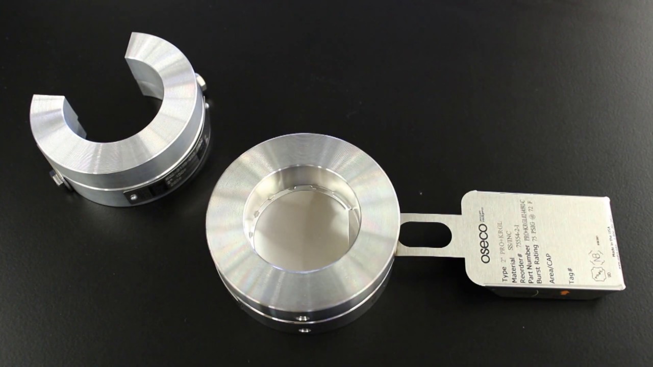 The Oseco Precision Reverse Operating (PRO+) rupture disc - YouTube