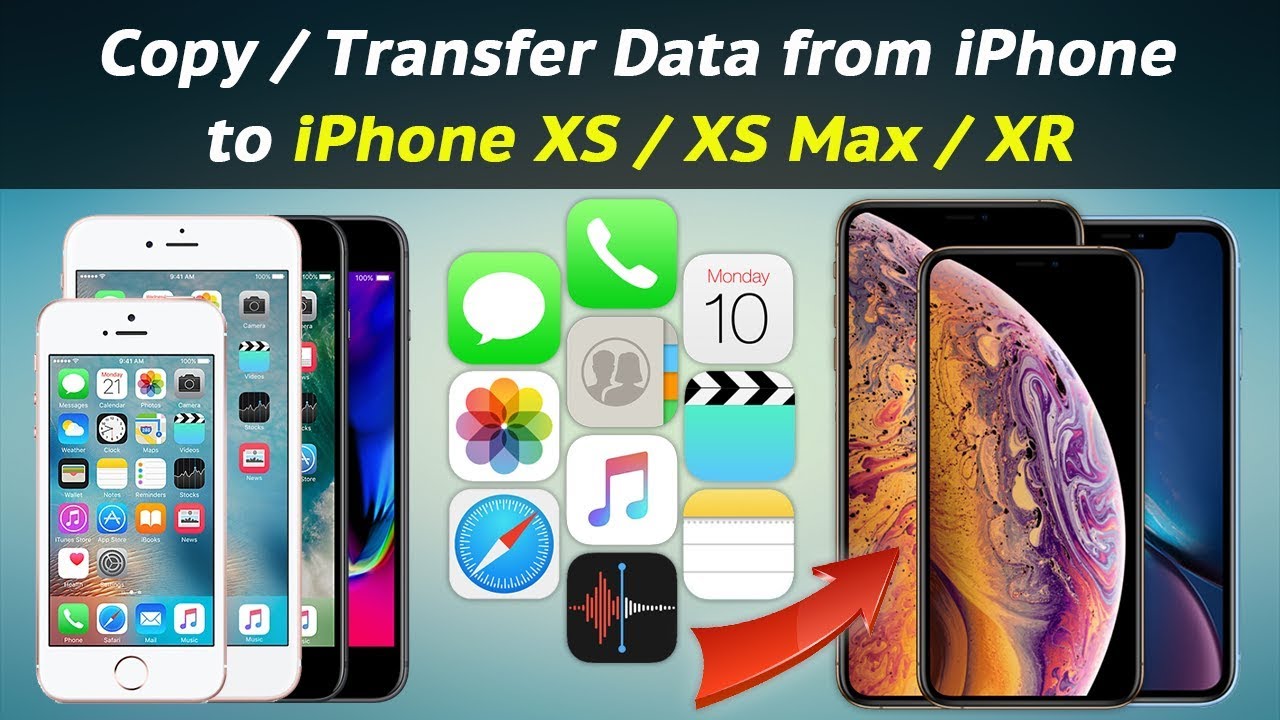 How to Copy / Transfer Data from iPhone to iPhone XS / XS Max / XR ...