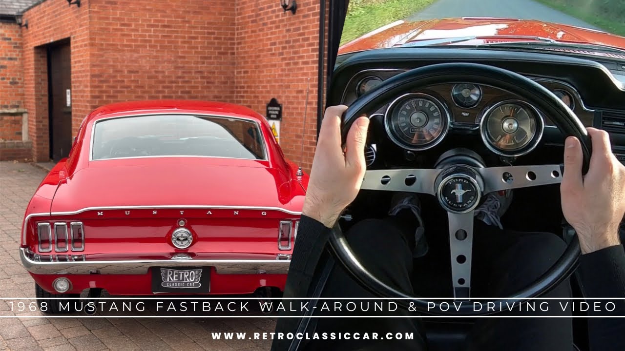 1968 Ford Mustang Fastback 289 V8 Auto POV Driving Video & Walk-around ...