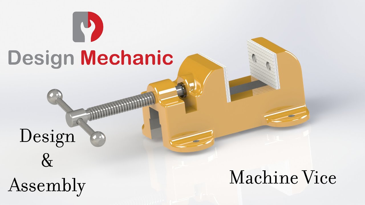 #91 How to design and assemble Machine Vice | Solidworks Tutorial ...