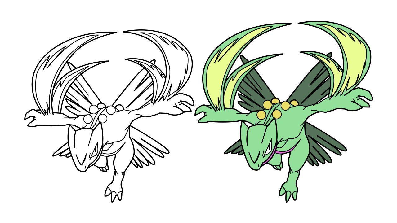 Easy How to draw Pokemon Sceptile - YouTube