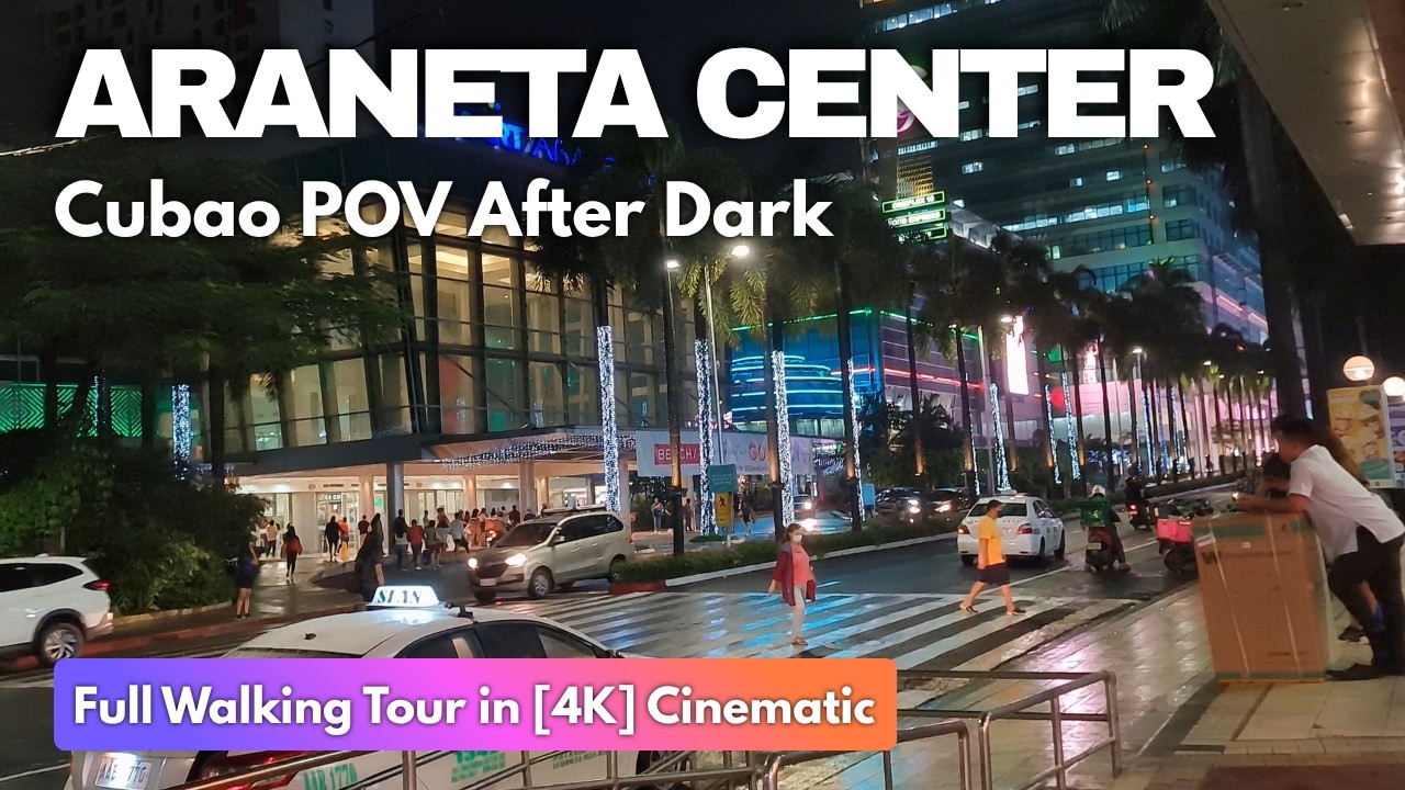 Night walk at a bustling district - Araneta City | Gateway Mall 2 has ...