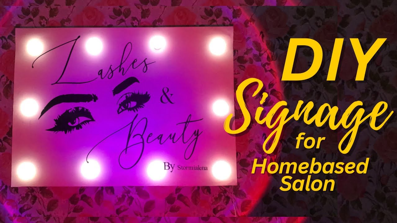 DIY SIGNAGE WITH LIGHTS FROM CARDBOARD AND RECYCLED MATERIALS ...